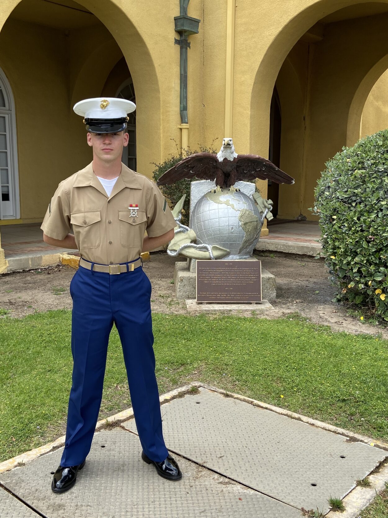 Music education student embraces roles as drum major and marine ...